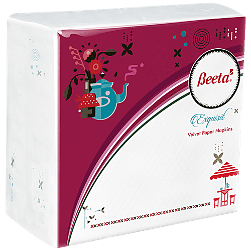 Buy Beeta Velvet Luncheon Paper Napkin Tissue 130 gm (30 cm x 30 cm ...