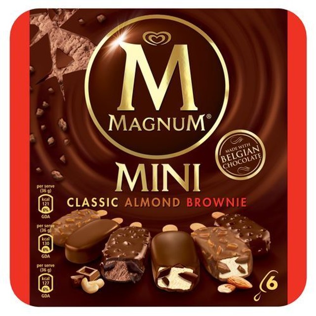 Buy kwality walls Magnum Ice Cream - Mini Classic, Almond & Brownie 45 ...