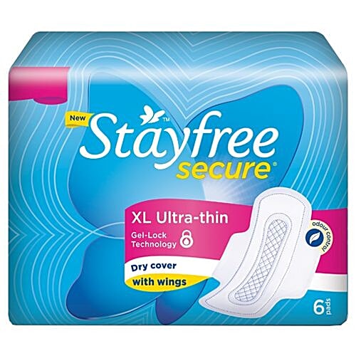 Buy STAYFREE Sanitary Pads - Secure Xl Ultra-Thin, with Wings Online at ...