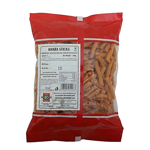 Buy Sanjay Namkeen Khara Sticks 200 Gm Online At Best Price of Rs 70 ...