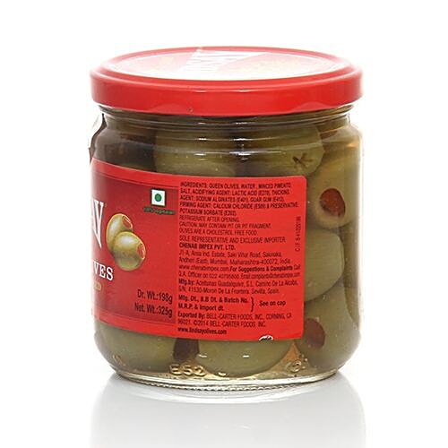 Buy Lindsay Spanish Queen Olives Pimiento Stuffed 325 gm Online at Best ...