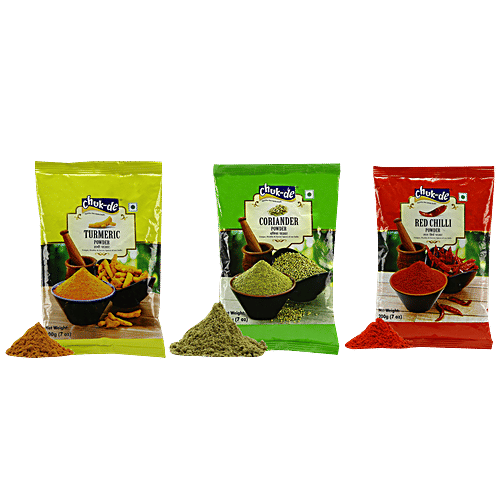 Buy Chukde Combo Haldi, Dhania, Mirch, each Online at Best Price of Rs ...