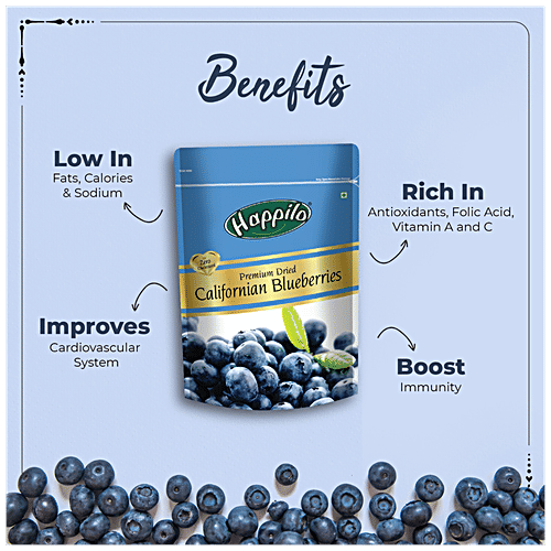 Buy Happilo Blueberries Dried Premium Californian 150 Gm Online At Best ...