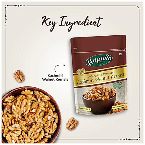 Buy Happilo Walnuts Kernels Premium 100 Natural Kashmiri 200 Gm Online ...