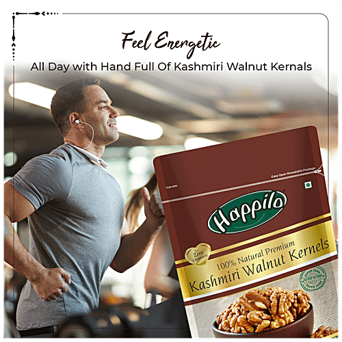 Buy Happilo Walnuts Kernels Premium 100 Natural Kashmiri 200 Gm Online ...