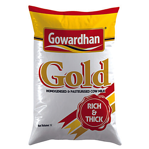 Buy Gowardhan Pure Cow Milk - Gold Online at Best Price of Rs 44 ...