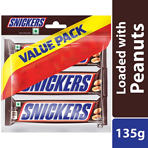 Buy Snickers Chocolate 135 Gm Online At Best Price of Rs 120 - bigbasket