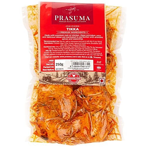 Buy Prasuma Chicken Tikka Fresh Chilled 250 Gm Online At Best Price of ...