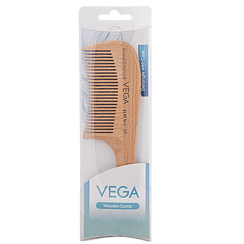 Buy Vega Boutique Wooden Comb - HMWC-06, Colour May Vary Online at Best ...