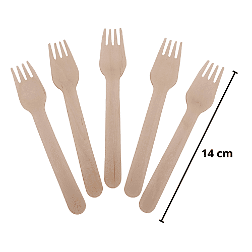 Buy Ecoware Disposable Wooden Fork Online at Best Price of Rs 40 ...