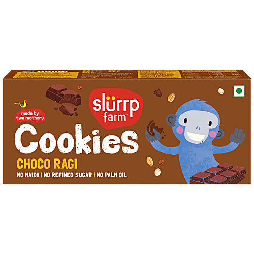 Buy Slurrp Farm Cookies Whole Wheat Ragi Chocolate 75 Gm Online At Best ...