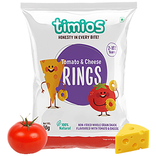 Buy Timios Snacks Rings Tomato Cheese 2 Years 100 Natural Healthy 30 Gm ...