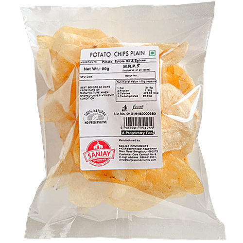 Buy Sanjay Sanjay Potato Chips Plain 100 Gm Online At Best Price of Rs ...