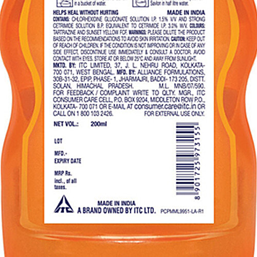 Buy Savlon Antiseptic Disinfectant Liquid 200 Ml Online At Best Price ...