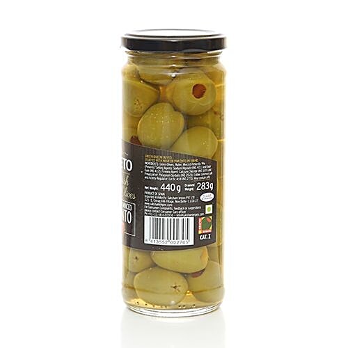 Buy Loreto Spanish Queen Olives Stuffed With Minced Pimiento 440 Gm ...