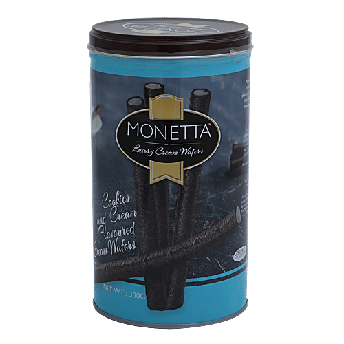 Buy Monetta Wafer Sticks Luxury Cookies Cream Flavoured 300 Gm Online ...