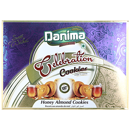 Buy Danima Celebration Honey Almond Cookies - Crispy, Crunchy, Fibre ...