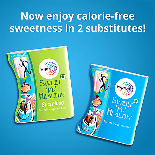 Buy Wipro Sweet N Healthy Low Calorie Sweetener - Aspartame Tablets ...