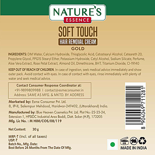 Buy Natures Essence Soft Touch Hair Removal Cream - Gold Online at Best Price of Rs 45 - bigbasket