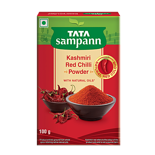 Buy Tata Sampann Kashmiri Red Chilli Powder with Natural Oils, Kashmiri ...