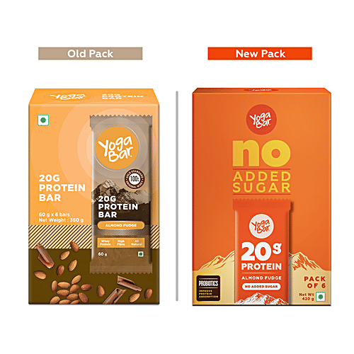 Buy Yoga Bar 20 Gm Protein Bars Almond Fudge Whey Almond 60 Gm Online ...