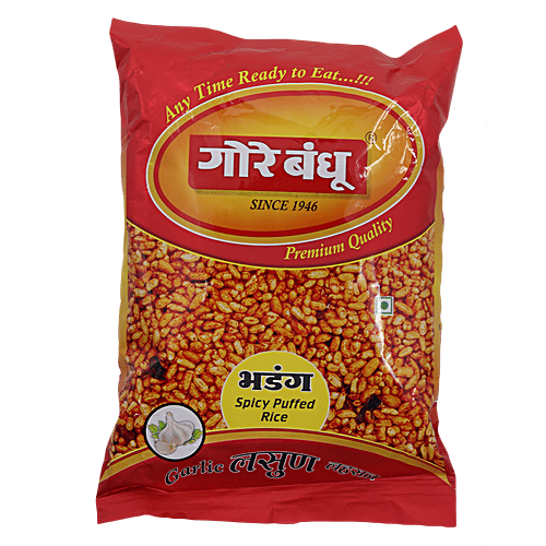 Buy Gore Bhandu Spicy Puffed Rice Namkeen - Garlic Bhadang Online at ...