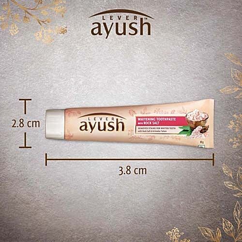 Buy Lever Ayush Toothpaste Whitening Rock Salt 80 Gm Online At Best ...