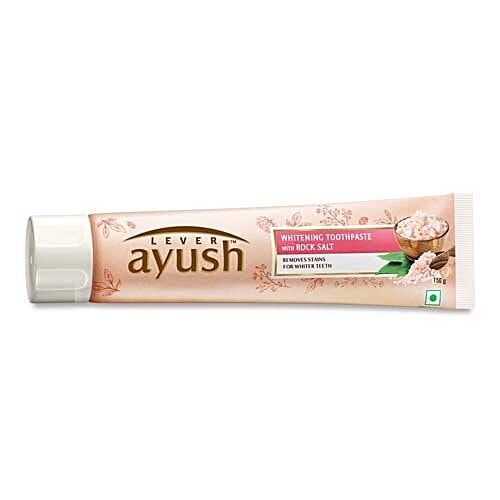 Buy Lever Ayush Toothpaste Whitening Rock Salt 150 Gm Online At Best ...