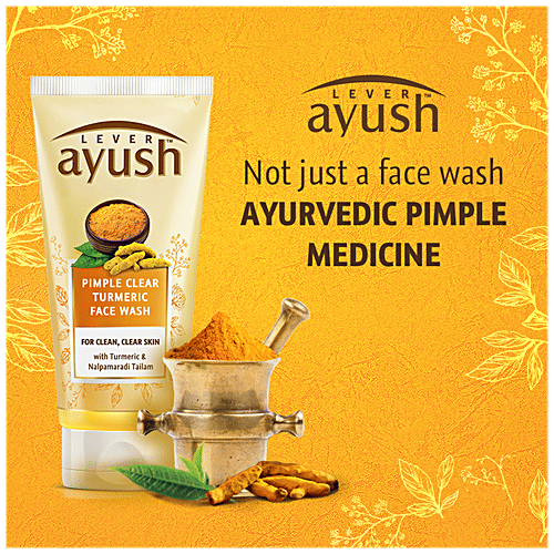 Buy Lever Ayush Face Wash Anti Pimple Turmeric 80 Gm Online At Best ...