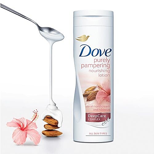 Buy Dove Body Lotion Purely Pampering Almond 250 Ml Online At Best ...