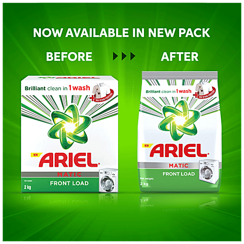 Buy Ariel Detergent Washing Powder Matic Front Load 2 Kg Online At Best ...