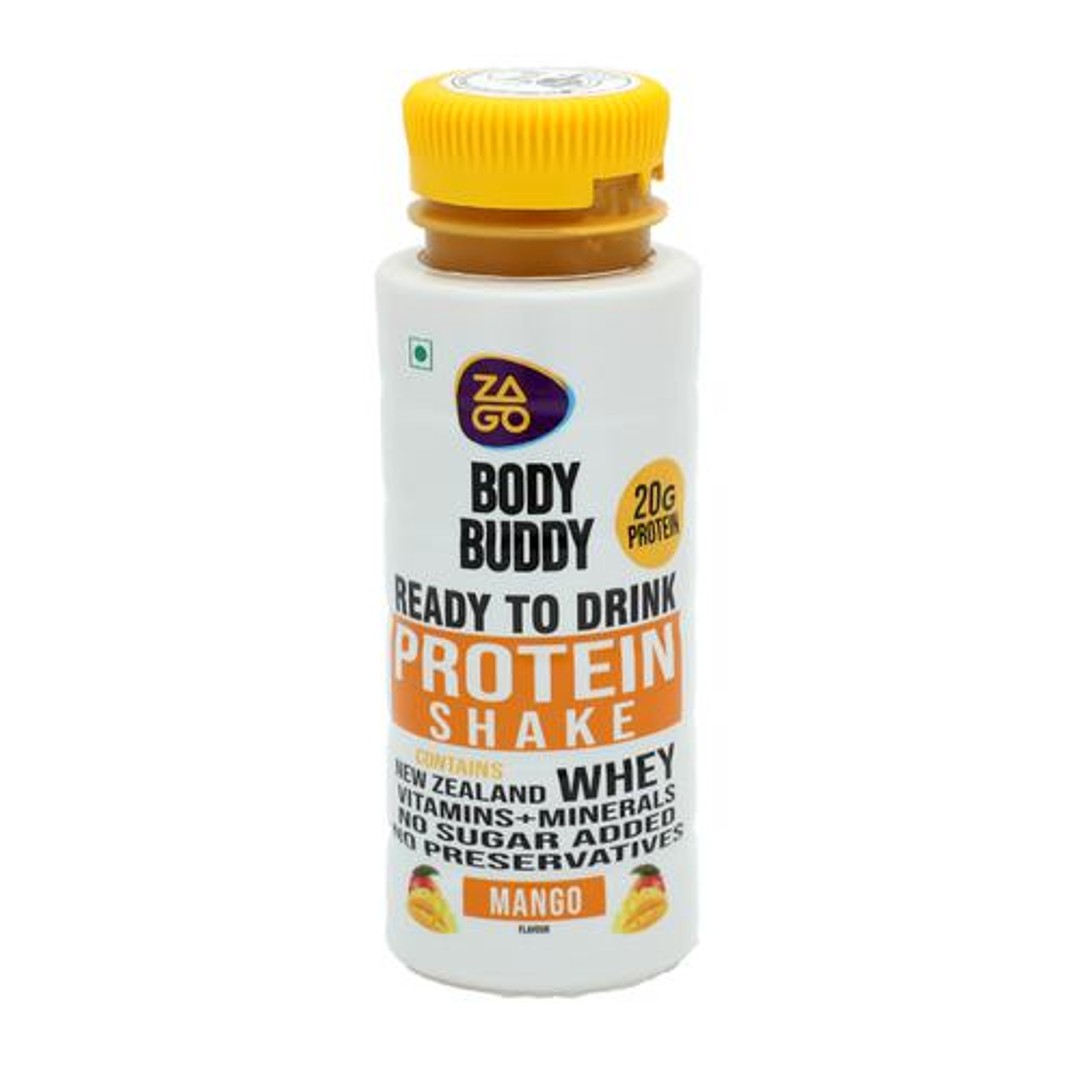 Buy Zago Health Drink Body Buddy Super Protein Mango 330 Ml Online At ...