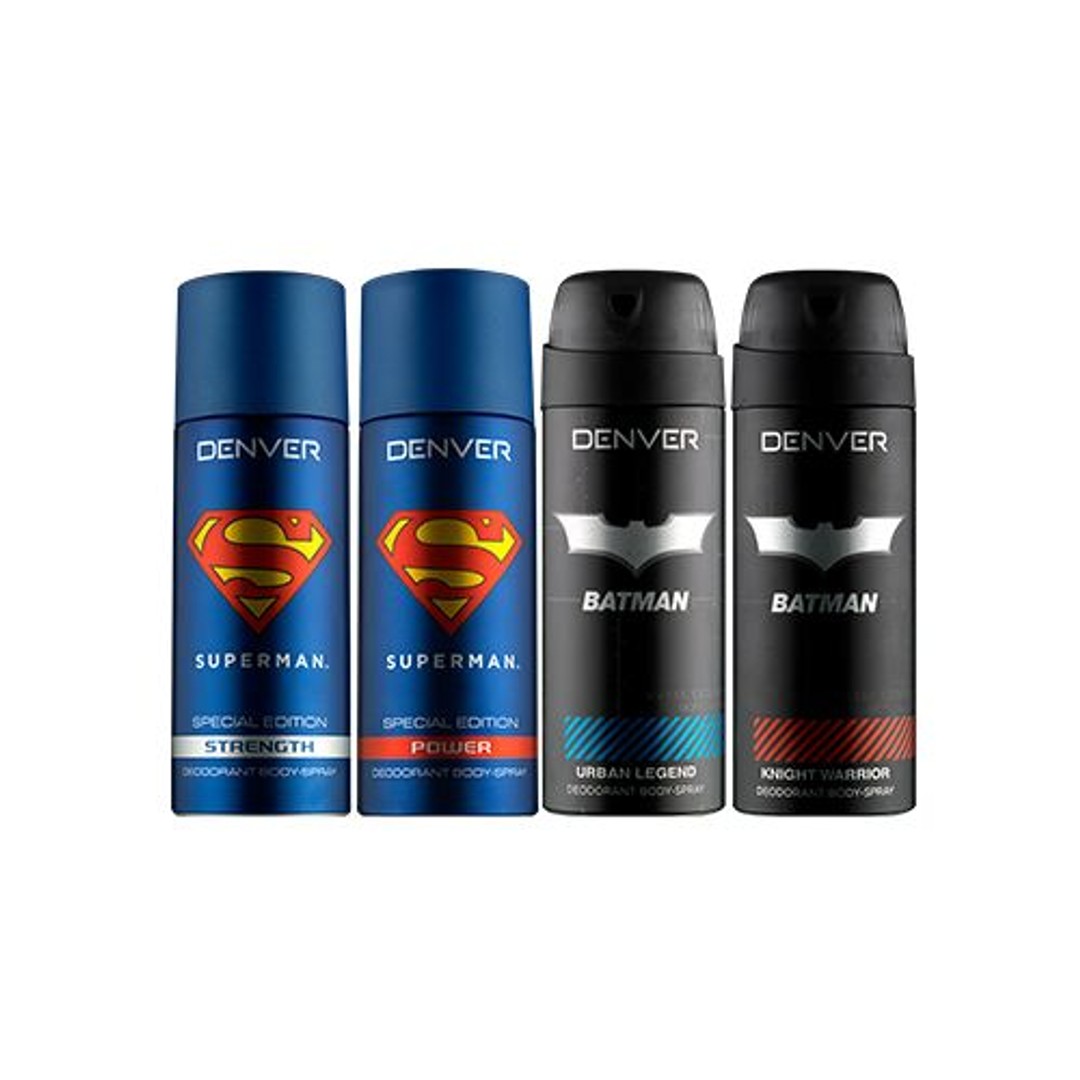 Buy Denver Deodorant Spray Combo - Superman Strength & Power & Batman ...