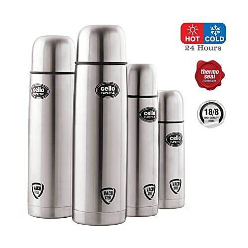 Buy Cello Flip Style Stainless Steel Flask 750 ml Online at Best Price ...