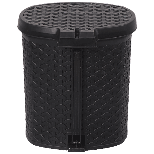 Buy Cello Classic Plastic Dustbin / Garbage Bin - Black Online at Best ...