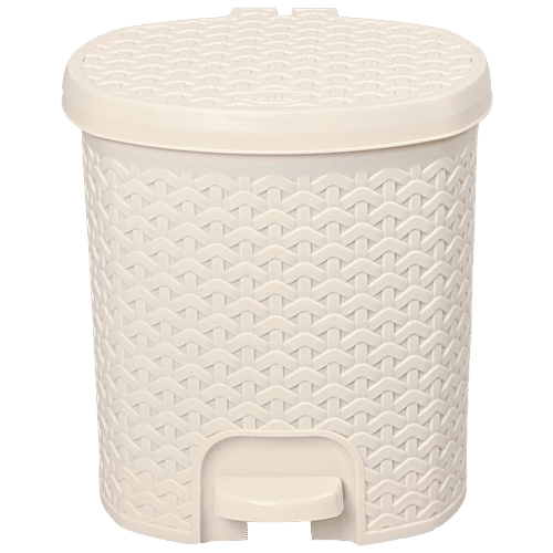 Buy Cello Classic Plastic Dustbin / Garbage Bin - Ivory Online at Best ...