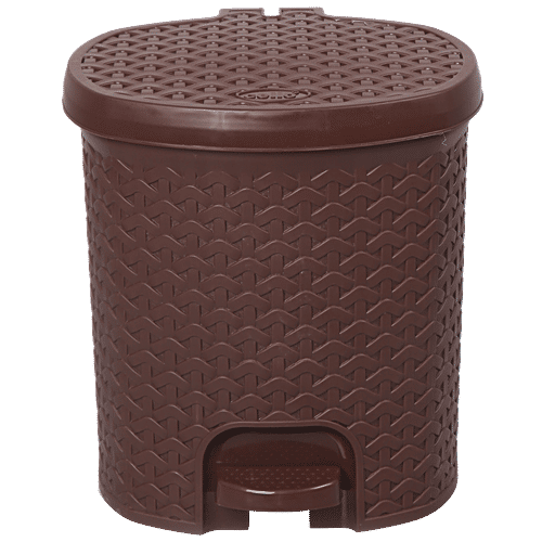 Buy Cello Classic Plastic Dustbin / Garbage Bin - Brown Online at Best ...