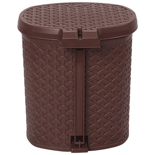Buy Cello Classic Plastic Dustbin / Garbage Bin - Brown Online at Best ...