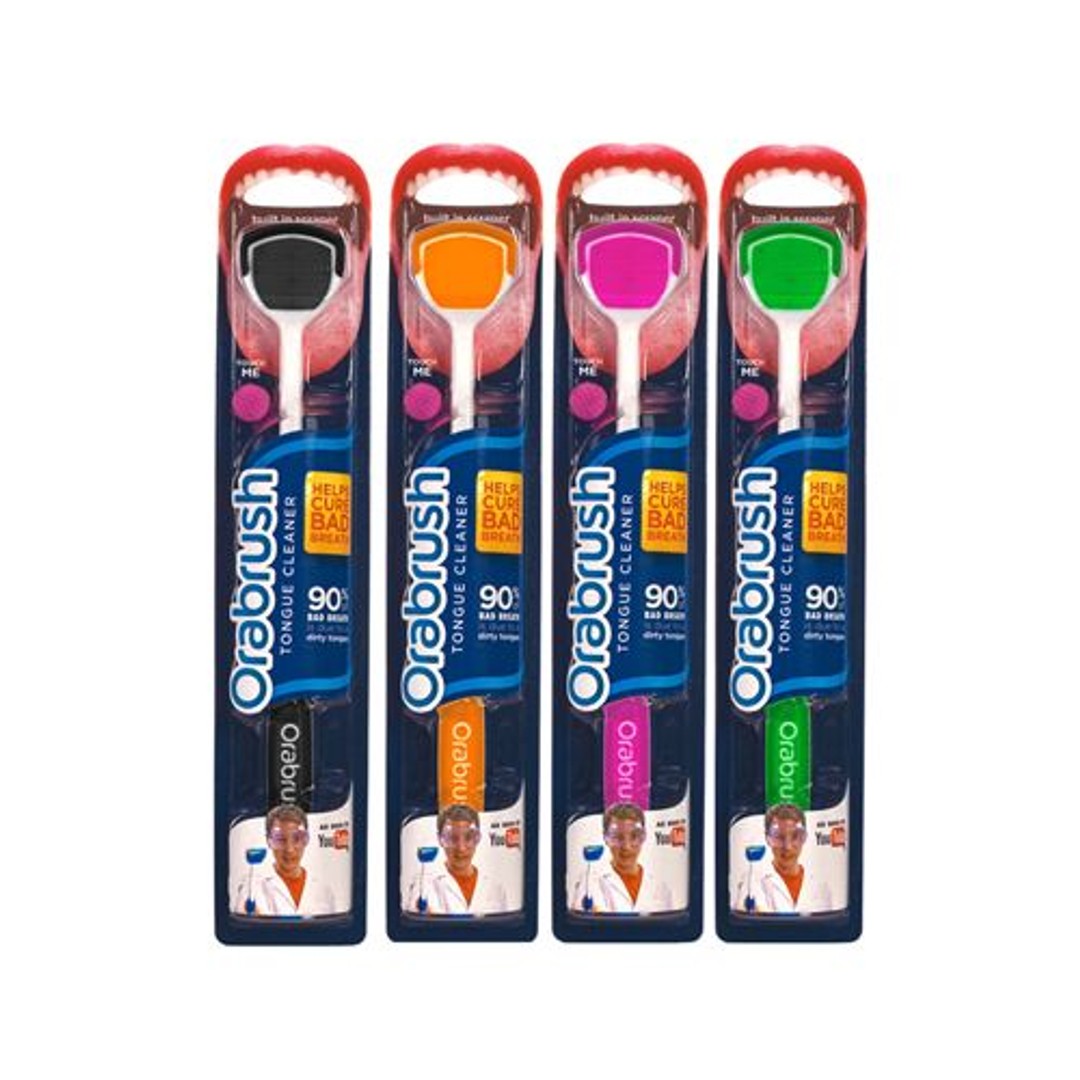 Buy Orabrush Tongue Cleaner - Black Orange Pink & Green Online at Best ...
