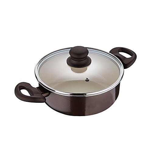 Buy Bergner Bellini Cook N Serve Pot with Glass Lid, Brown Online at ...