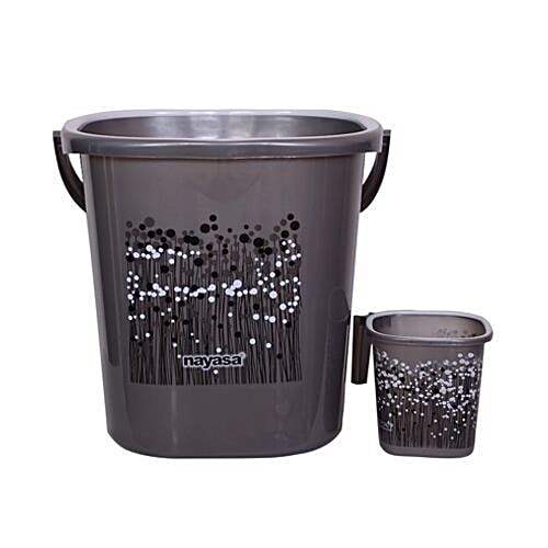 Buy Nayasa Assorted Color Funky Bucket Set With A Mug 2 Pcs Online At ...