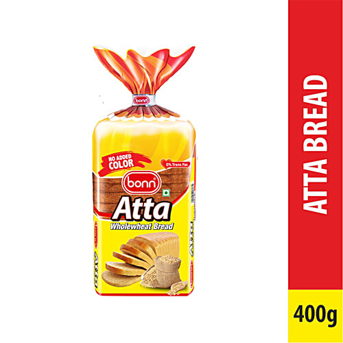 Buy Bonn Bread Atta Whole Wheat Bread - Rich In Fibre Online at Best ...