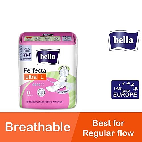 Buy Bella Sanitary Napkins Perfect Ultra L Ultra Thin 8 Pcs Online At ...