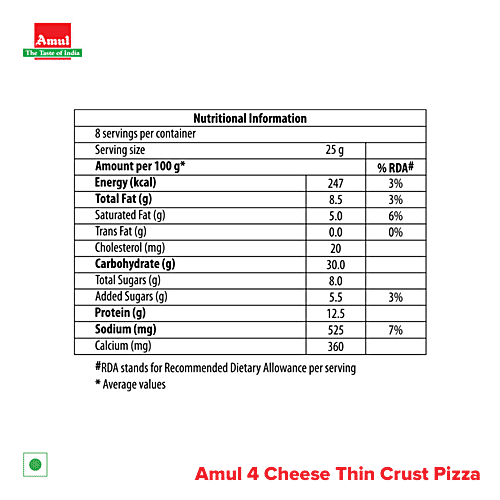 Buy Amul 4 Cheese Pizza Online at Best Price of Rs 130 - bigbasket