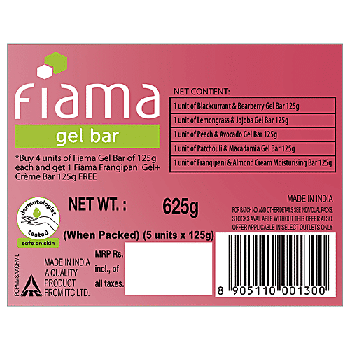 Buy Fiama Di Wills Gel Bathing Bar Multi Variant 125 Gm Online At Best ...