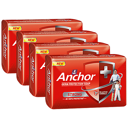 Buy Anchor Bathing Soap - Health + Strong 125 gm (Pack of 5) Online at ...