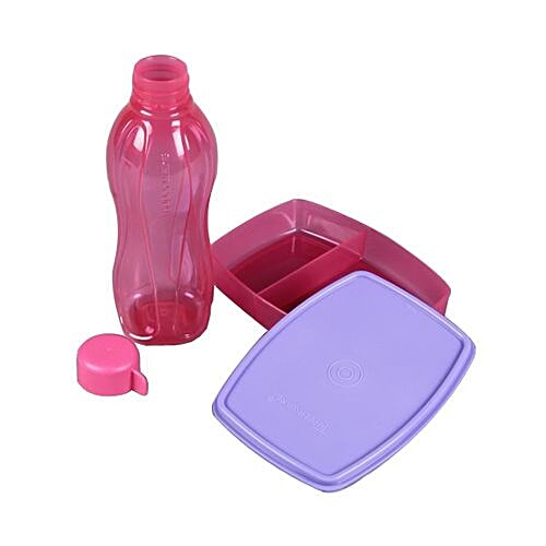 Buy Tupperware Bottle with Lunch Box - Pink Online at Best Price of Rs ...
