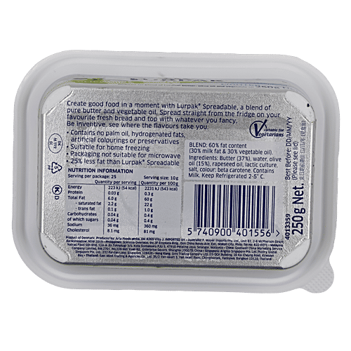 Buy Lurpak Butter Spreadable Light Olive Oil 250 Gm Online At Best ...