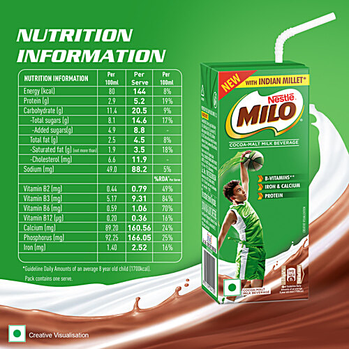 Buy Nestle Flavoured Milk Milo 180 Ml Online At Best Price of Rs 45 ...