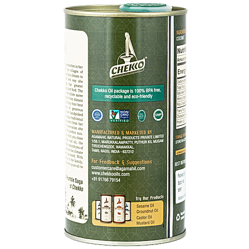 Buy Chekko Cold Pressed Virgin Coconut Oil 500 Ml Online At Best Price ...